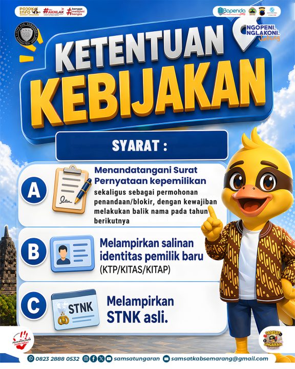 Bayar Pajak Kendaraan Jawa Tengah Tanpa KTP 2026 - Samsat Ungaran