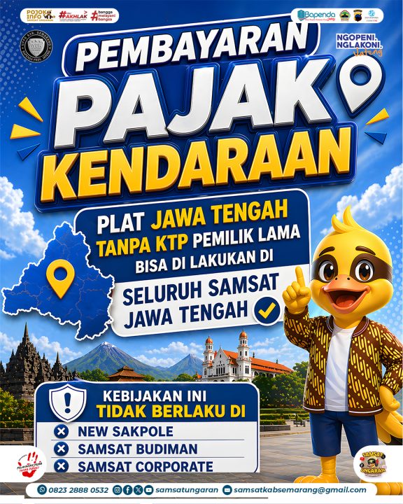 Bayar Pajak Kendaraan Jawa Tengah Tanpa KTP 2026 - Samsat Ungaran